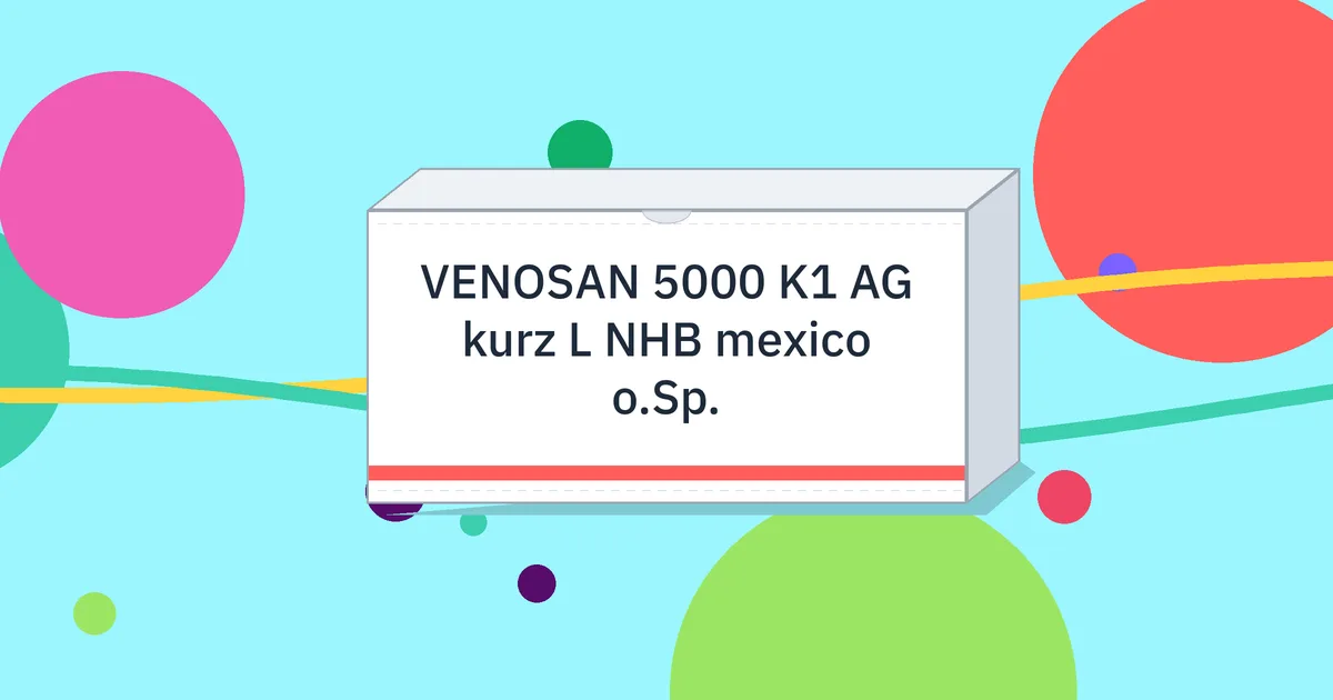 Symbolbild: Packung mit der Aufschrift VENOSAN 5000 K1 AG kurz L NHB mexico o.Sp. (PZN 14429824) – Verfügbarkeit und Bezug in Apotheken in Frankfurt am Main