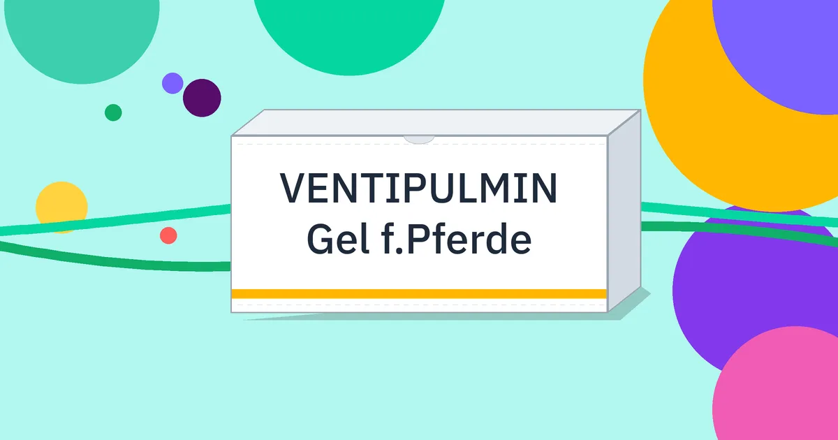 Symbolbild: Packung mit der Aufschrift VENTIPULMIN Gel f.Pferde (PZN 03249473) – Verfügbarkeit und Bezug in Apotheken in Frankfurt am Main