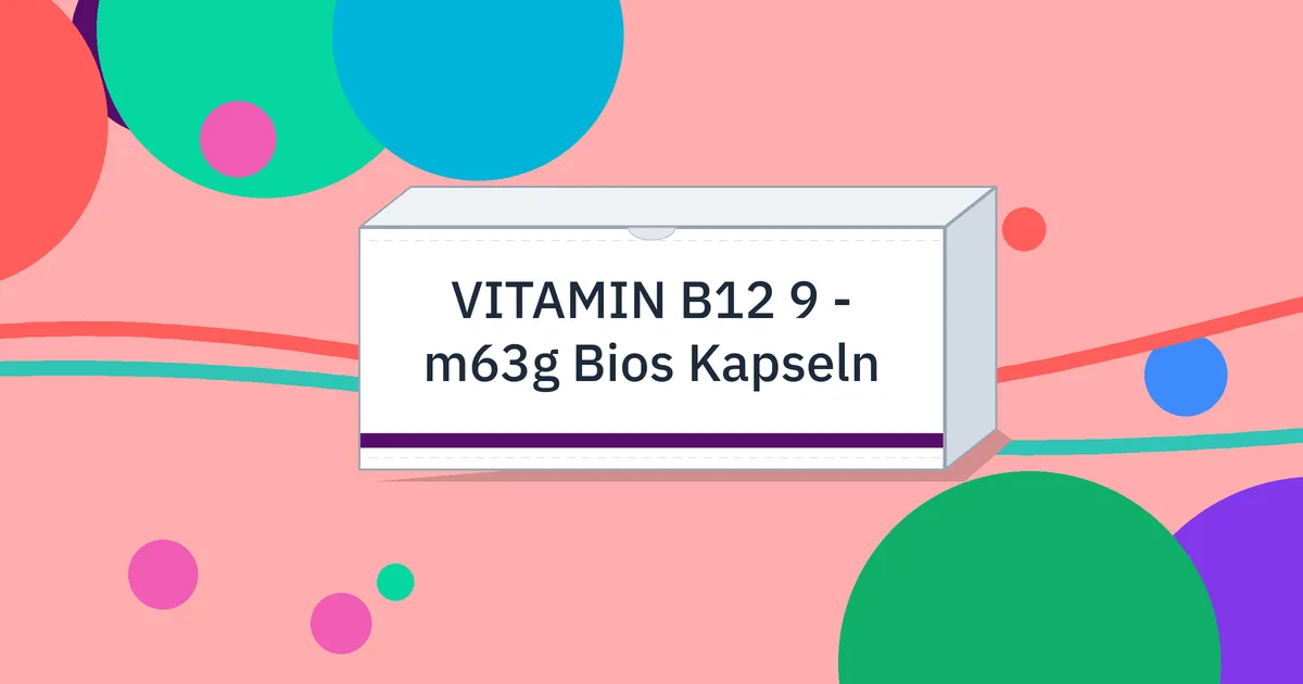 Symbolbild: Packung mit der Aufschrift VITAMIN B12 9 -m63g Bios Kapseln (PZN 06054758) – Verfügbarkeit und Bezug in Apotheken in Frankfurt am Main