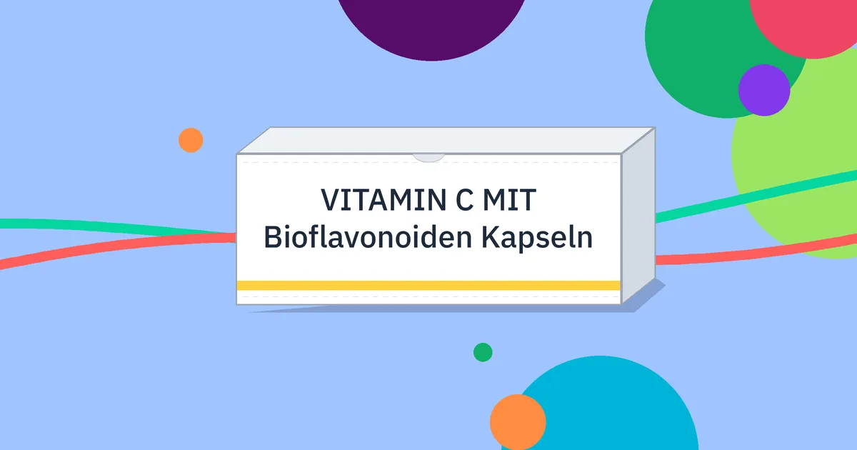 Symbolbild: Packung mit der Aufschrift VITAMIN C MIT Bioflavonoiden Kapseln (PZN 11267611) – Verfügbarkeit und Bezug in Apotheken in Frankfurt am Main