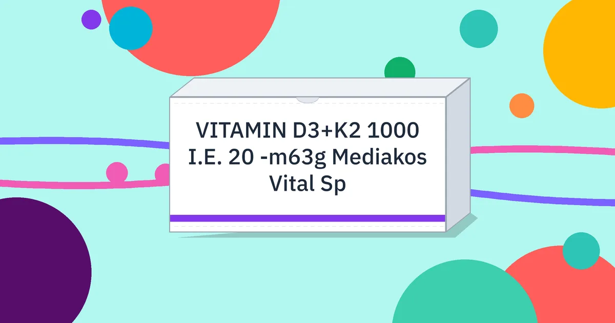 Symbolbild: Packung mit der Aufschrift VITAMIN D3+K2 1000 I.E. 20 -m63g Mediakos Vital Sp (PZN 18133279) – Verfügbarkeit und Bezug in Apotheken in Frankfurt am Main
