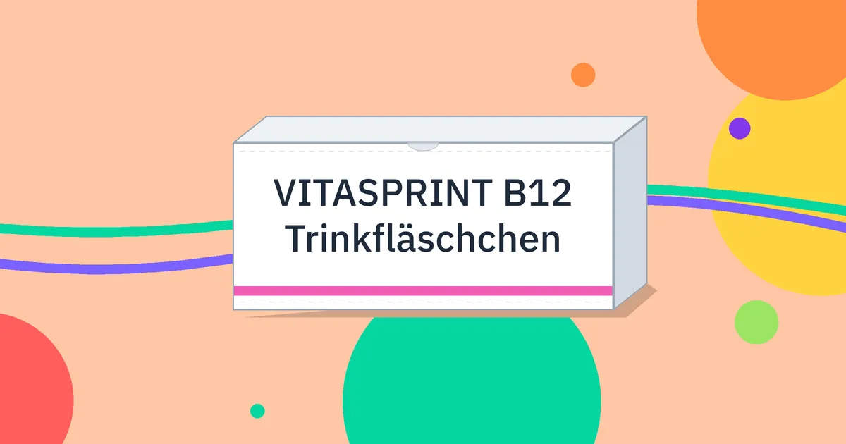 Symbolbild: Packung mit der Aufschrift VITASPRINT B12 Trinkfläschchen (PZN 04397974) – Verfügbarkeit und Bezug in Apotheken in Frankfurt am Main