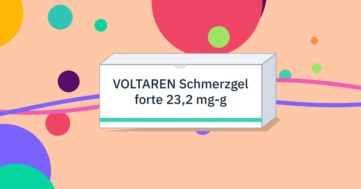 Symbolbild: Packung mit der Aufschrift VOLTAREN Schmerzgel forte 23,2 mg-g (PZN 17942060) – Verfügbarkeit und Bezug in Apotheken in Frankfurt am Main