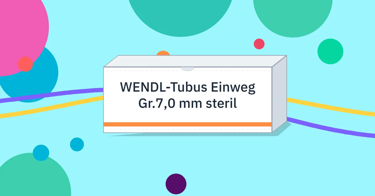 Symbolbild: Packung mit der Aufschrift WENDL-Tubus Einweg Gr.7,0 mm steril (PZN 13862708) – Verfügbarkeit und Bezug in Apotheken in Frankfurt am Main