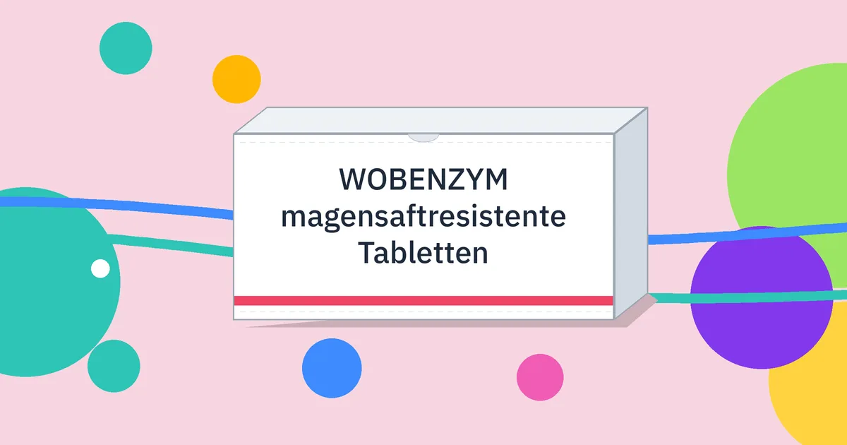 Symbolbild: Packung mit der Aufschrift WOBENZYM magensaftresistente Tabletten (PZN 13751854) – Verfügbarkeit und Bezug in Apotheken in Frankfurt am Main
