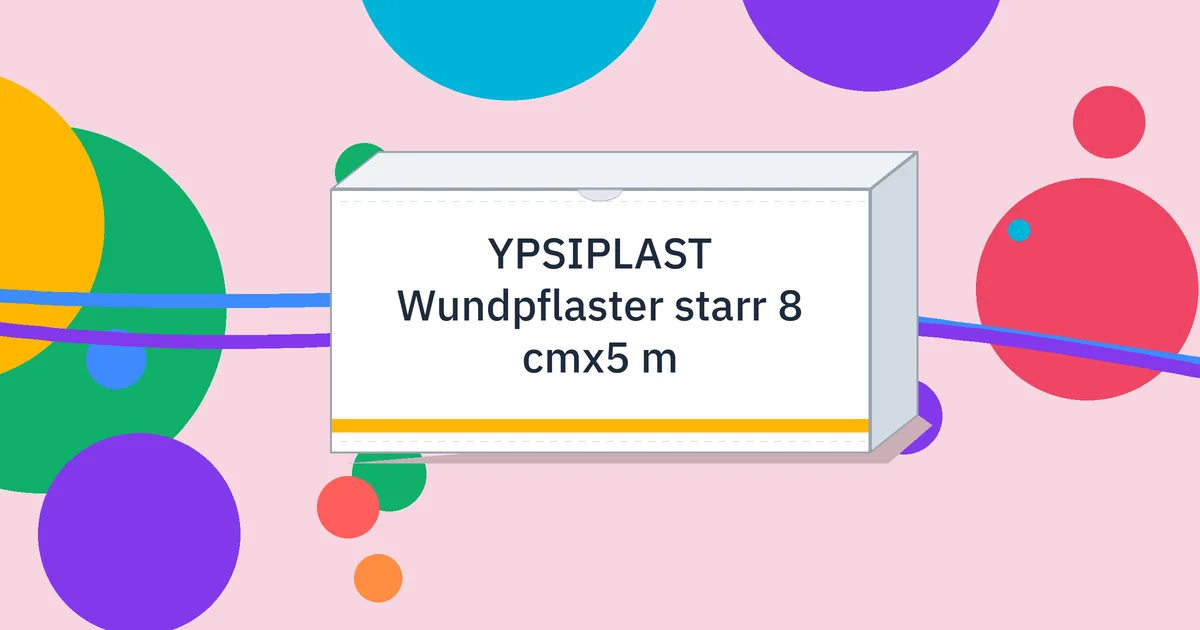 Symbolbild: Packung mit der Aufschrift YPSIPLAST Wundpflaster starr 8 cmx5 m (PZN 20364951) – Verfügbarkeit und Bezug in Apotheken in Frankfurt am Main
