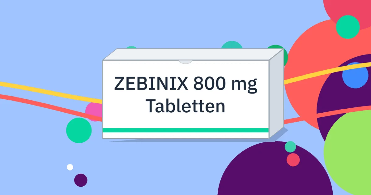 Symbolbild: Packung mit der Aufschrift ZEBINIX 800 mg Tabletten (PZN 16151391) – Verfügbarkeit und Bezug in Apotheken in Frankfurt am Main