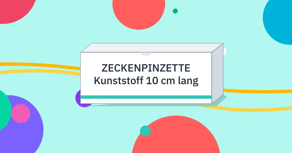 Symbolbild: Packung mit der Aufschrift ZECKENPINZETTE Kunststoff 10 cm lang (PZN 09512055) – Verfügbarkeit und Bezug in Apotheken in Frankfurt am Main