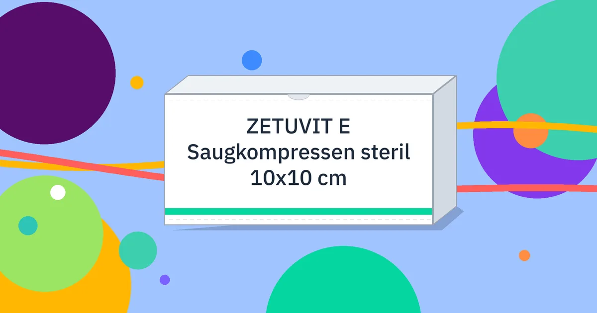 Symbolbild: Packung mit der Aufschrift ZETUVIT E Saugkompressen steril 10x10 cm (PZN 19289322) – Verfügbarkeit und Bezug in Apotheken in Frankfurt am Main