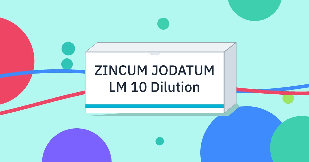 Symbolbild: Packung mit der Aufschrift ZINCUM JODATUM LM 10 Dilution (PZN 13294032) – Verfügbarkeit und Bezug in Apotheken in Frankfurt am Main