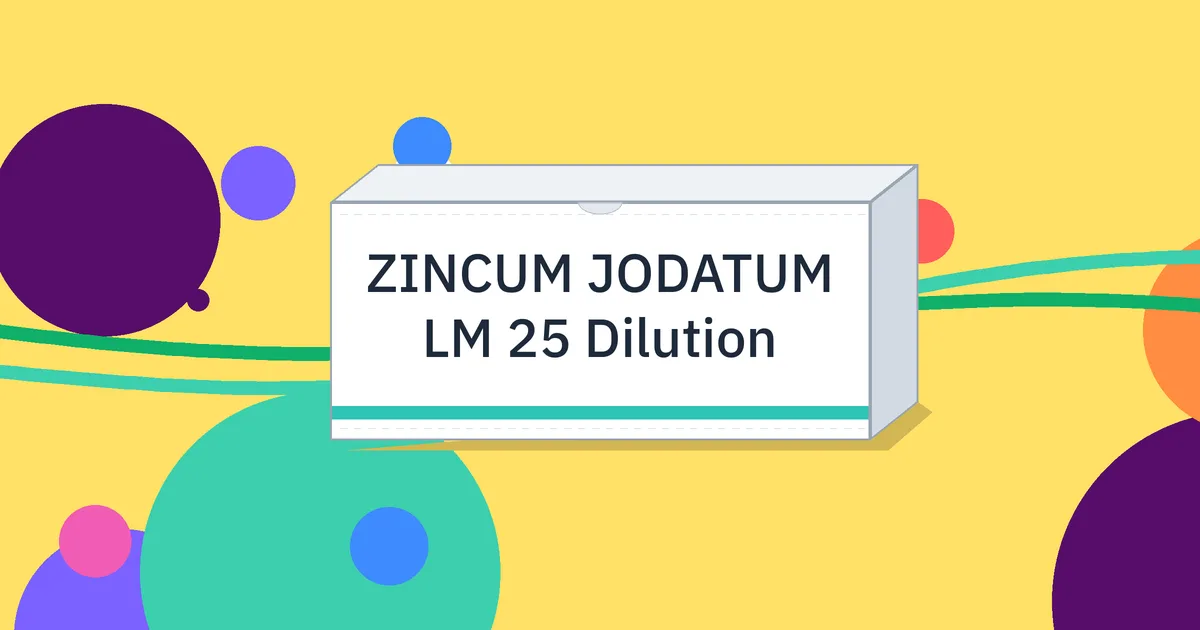 Symbolbild: Packung mit der Aufschrift ZINCUM JODATUM LM 25 Dilution (PZN 13294291) – Verfügbarkeit und Bezug in Apotheken in Frankfurt am Main