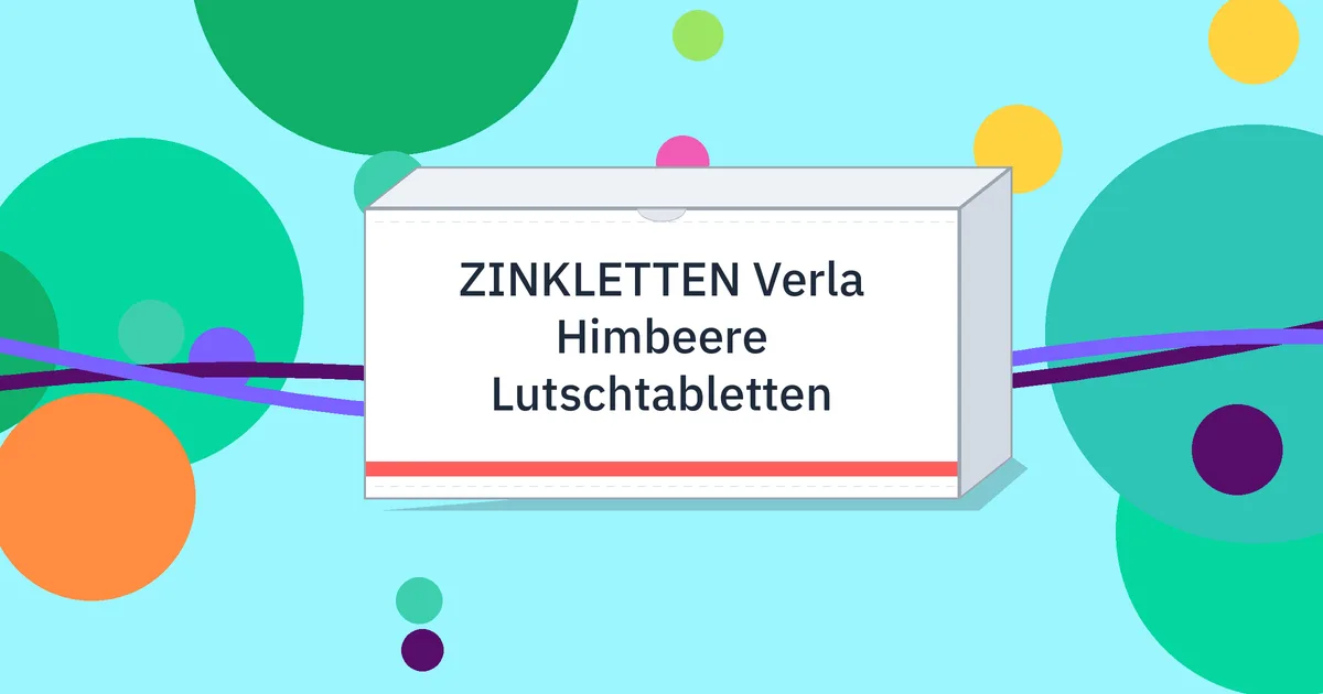 Symbolbild: Packung mit der Aufschrift ZINKLETTEN Verla Himbeere Lutschtabletten (PZN 03915467) – Verfügbarkeit und Bezug in Apotheken in Frankfurt am Main