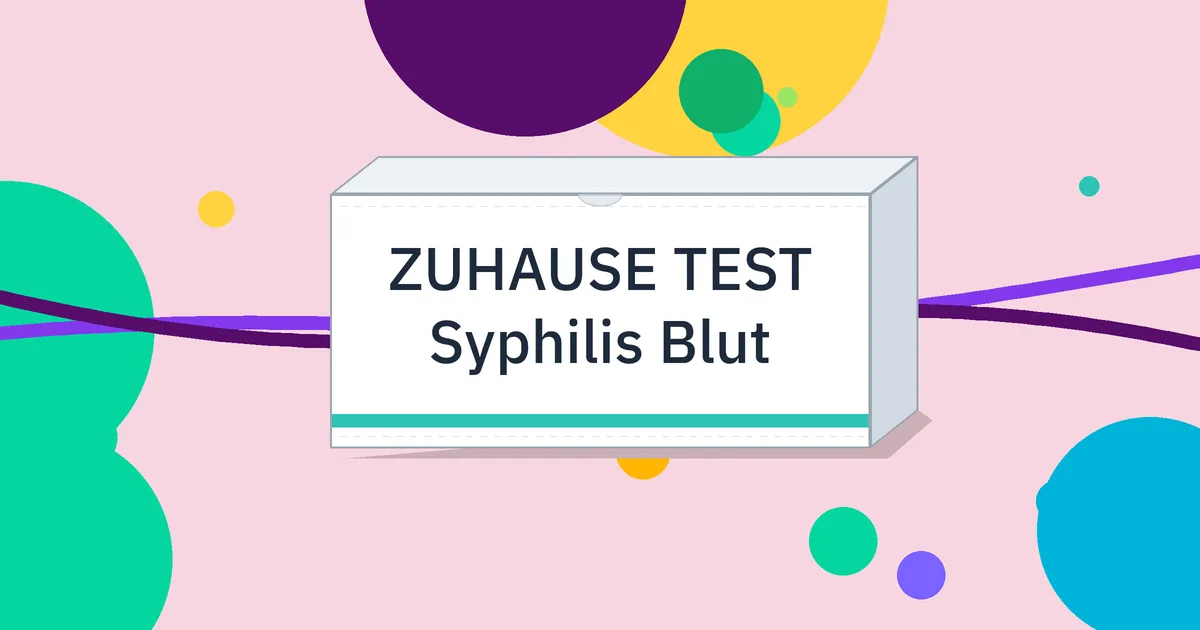 Symbolbild: Packung mit der Aufschrift ZUHAUSE TEST Syphilis Blut (PZN 20192800) – Verfügbarkeit und Bezug in Apotheken in Frankfurt am Main