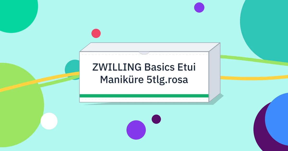 Symbolbild: Packung mit der Aufschrift ZWILLING Basics Etui Maniküre 5tlg.rosa (PZN 19860372) – Verfügbarkeit und Bezug in Apotheken in Frankfurt am Main