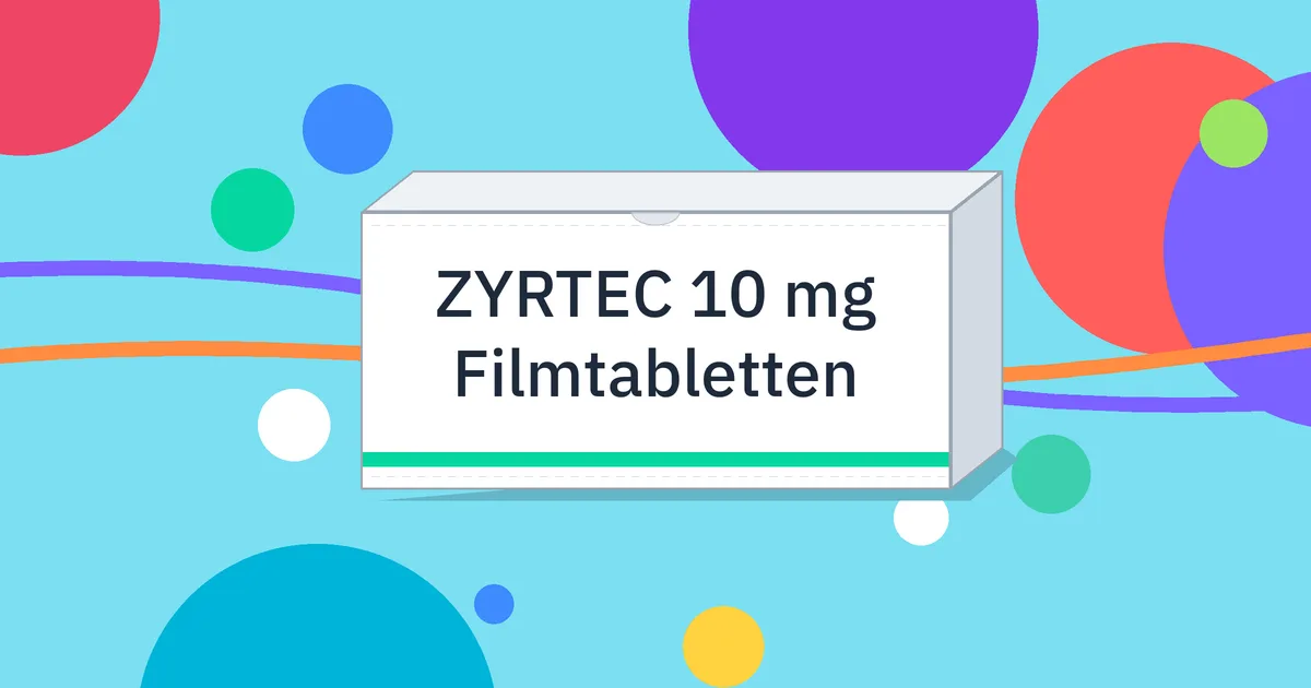 Symbolbild: Packung mit der Aufschrift ZYRTEC 10 mg Filmtabletten (PZN 04967029) – Verfügbarkeit und Bezug in Apotheken in Frankfurt am Main