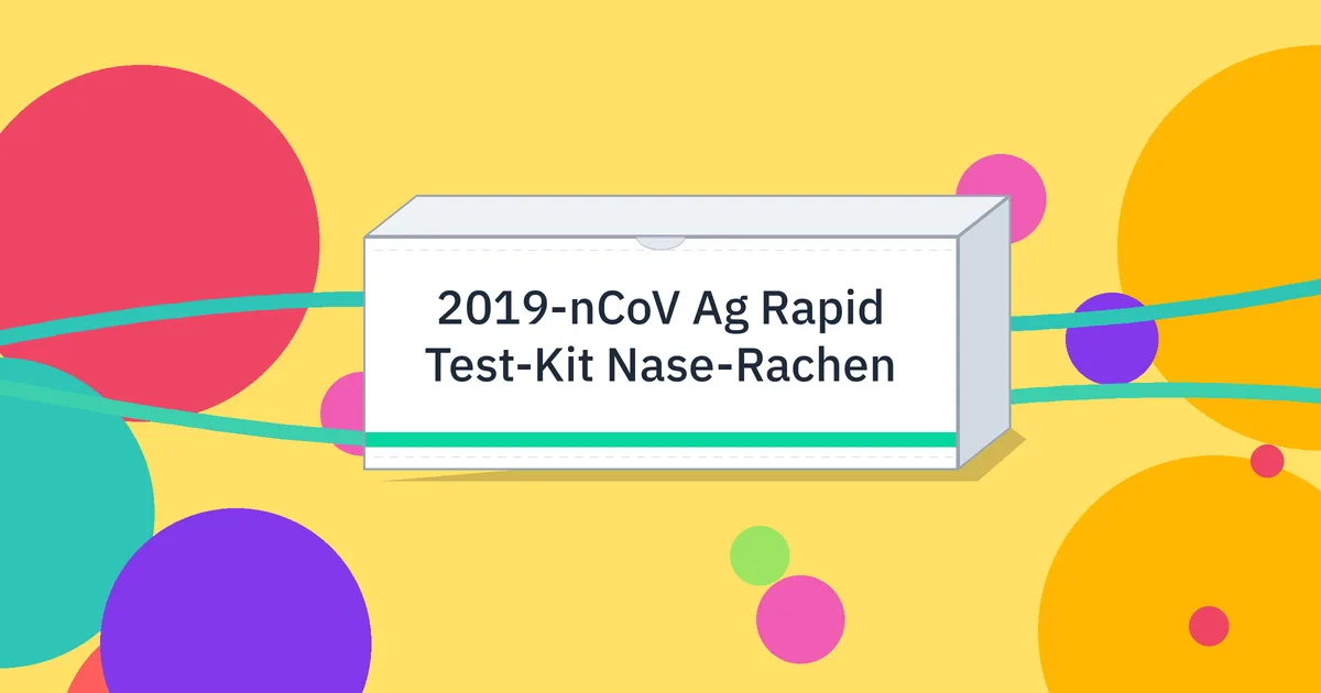 Symbolbild: Packung mit der Aufschrift 2019-nCoV Ag Rapid Test-Kit Nase-Rachen (PZN 17899447) – Verfügbarkeit und Bezug in Apotheken in Frankfurt am Main