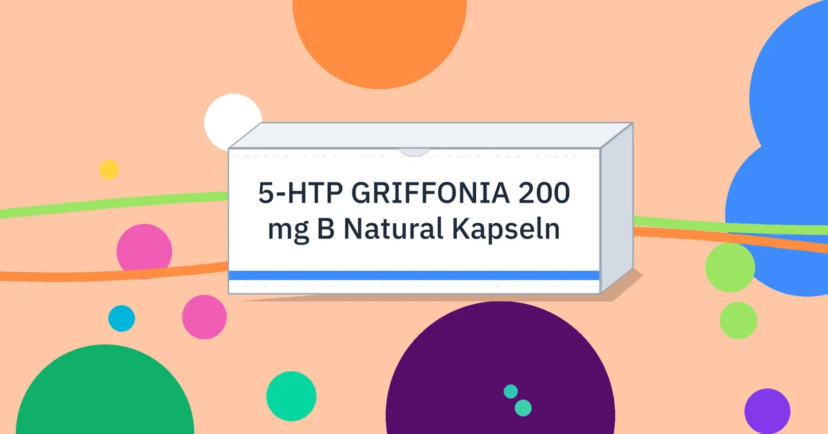 Symbolbild: Packung mit der Aufschrift 5-HTP GRIFFONIA 200 mg B Natural Kapseln (PZN 16864079) – Verfügbarkeit und Bezug in Apotheken in Frankfurt am Main