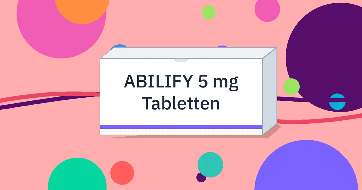 Symbolbild: Packung mit der Aufschrift ABILIFY 5 mg Tabletten (PZN 09678353) – Verfügbarkeit und Bezug in Apotheken in Frankfurt am Main