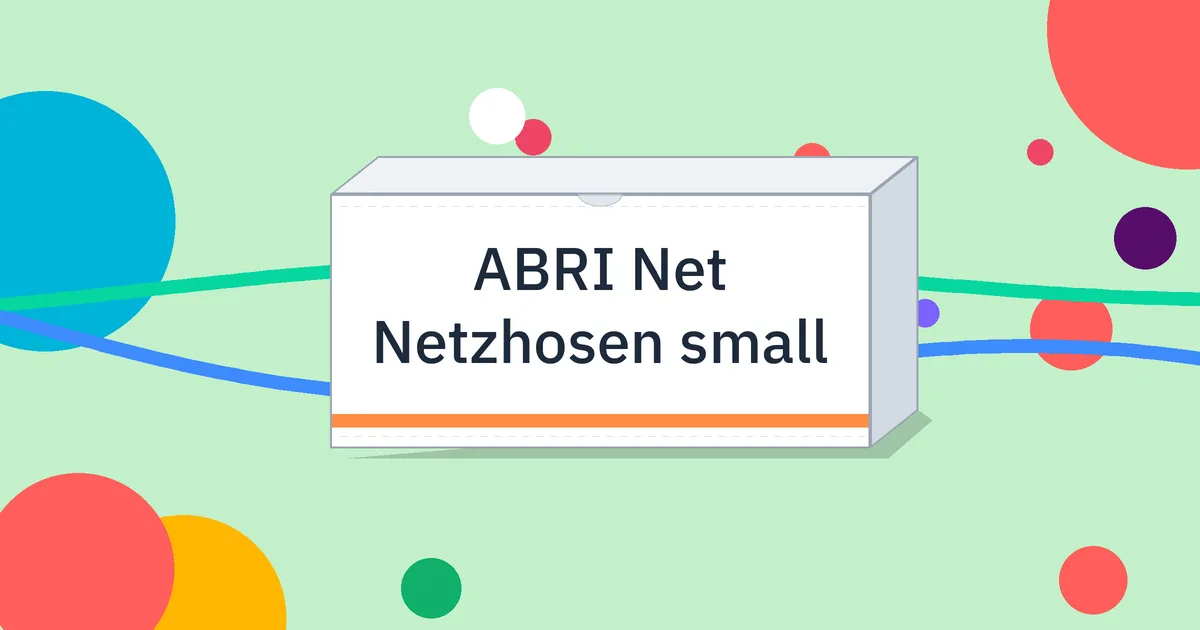 Symbolbild: Packung mit der Aufschrift ABRI Net Netzhosen small (PZN 04975939) – Verfügbarkeit und Bezug in Apotheken in Frankfurt am Main