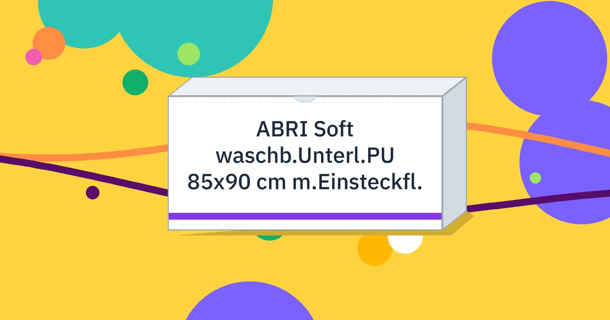 Symbolbild: Packung mit der Aufschrift ABRI Soft waschb.Unterl.PU 85x90 cm m.Einsteckfl. (PZN 06908781) – Verfügbarkeit und Bezug in Apotheken in Frankfurt am Main