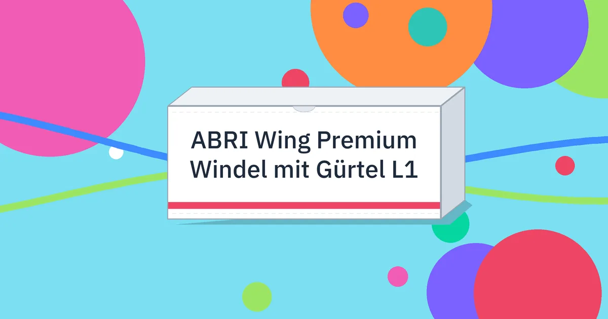 Symbolbild: Packung mit der Aufschrift ABRI Wing Premium Windel mit Gürtel L1 (PZN 14409218) – Verfügbarkeit und Bezug in Apotheken in Frankfurt am Main