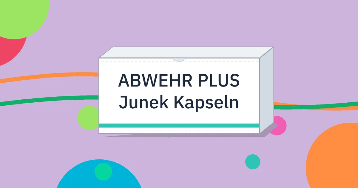 Symbolbild: Packung mit der Aufschrift ABWEHR PLUS Junek Kapseln (PZN 10556388) – Verfügbarkeit und Bezug in Apotheken in Frankfurt am Main