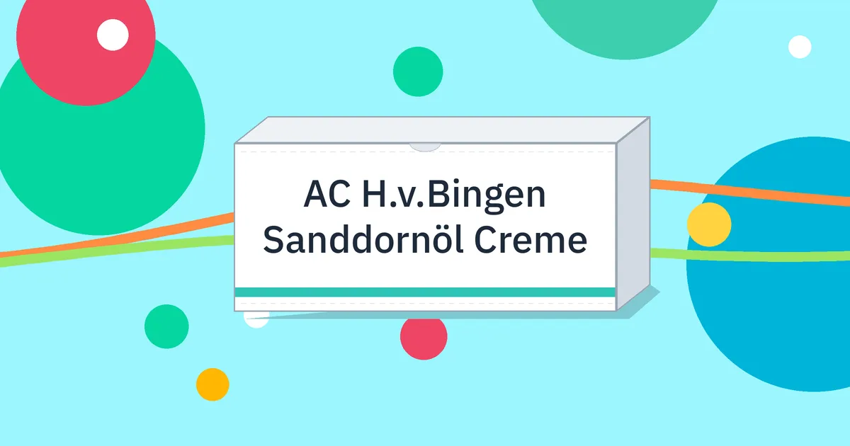 Symbolbild: Packung mit der Aufschrift AC H.v.Bingen Sanddornöl Creme (PZN 00755307) – Verfügbarkeit und Bezug in Apotheken in Frankfurt am Main
