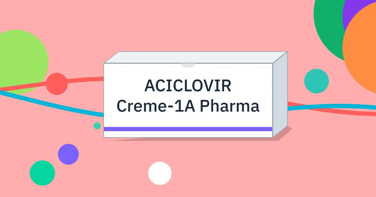 Symbolbild: Packung mit der Aufschrift ACICLOVIR Creme-1A Pharma (PZN 00870439) – Verfügbarkeit und Bezug in Apotheken in Frankfurt am Main