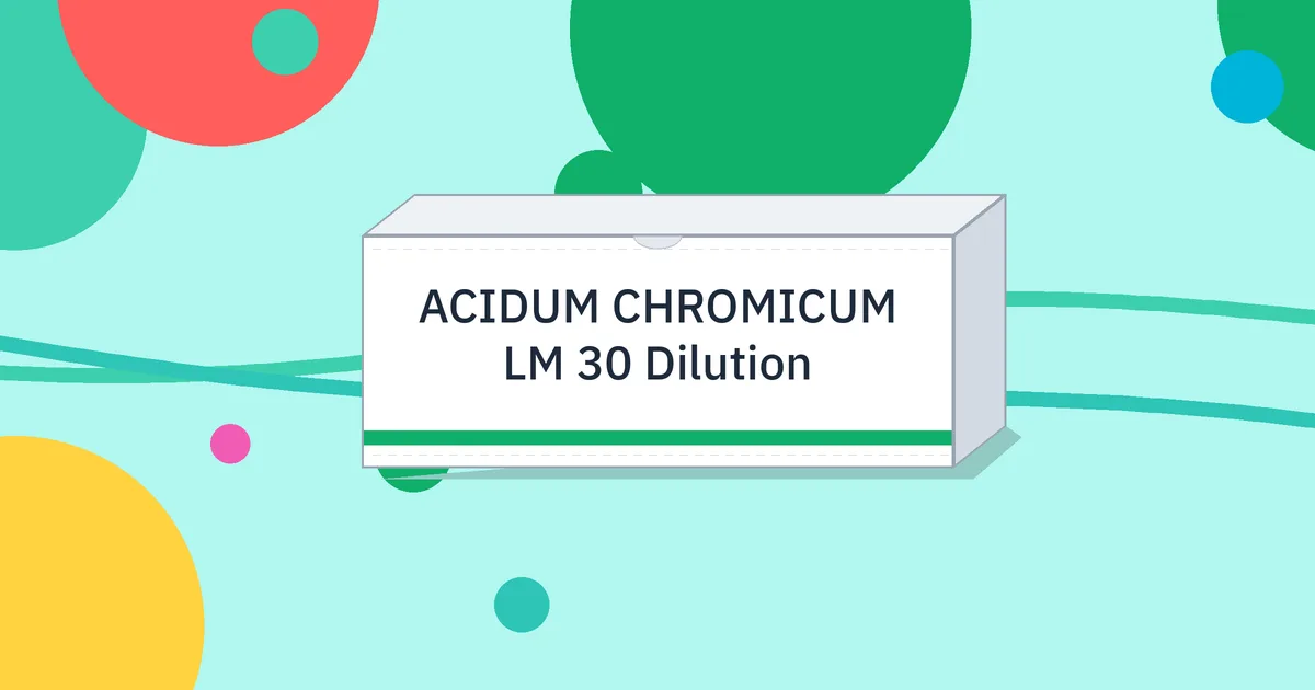 Symbolbild: Packung mit der Aufschrift ACIDUM CHROMICUM LM 30 Dilution (PZN 13272993) – Verfügbarkeit und Bezug in Apotheken in Frankfurt am Main