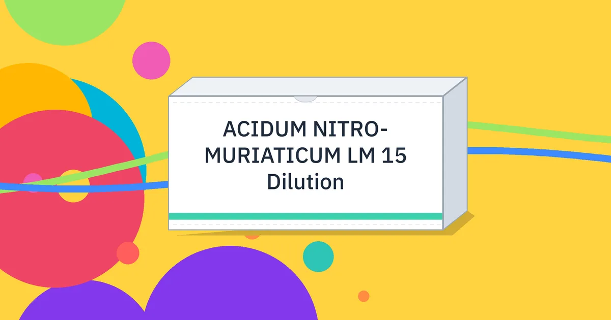 Symbolbild: Packung mit der Aufschrift ACIDUM NITRO-MURIATICUM LM 15 Dilution (PZN 13280188) – Verfügbarkeit und Bezug in Apotheken in Frankfurt am Main