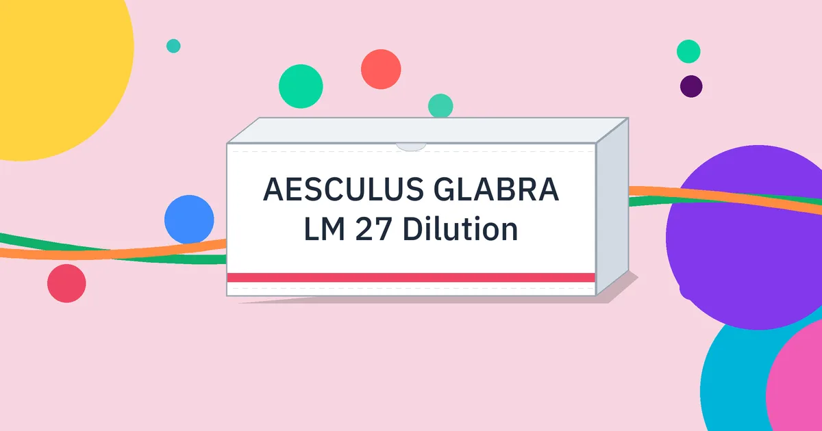 Symbolbild: Packung mit der Aufschrift AESCULUS GLABRA LM 27 Dilution (PZN 13299532) – Verfügbarkeit und Bezug in Apotheken in Frankfurt am Main