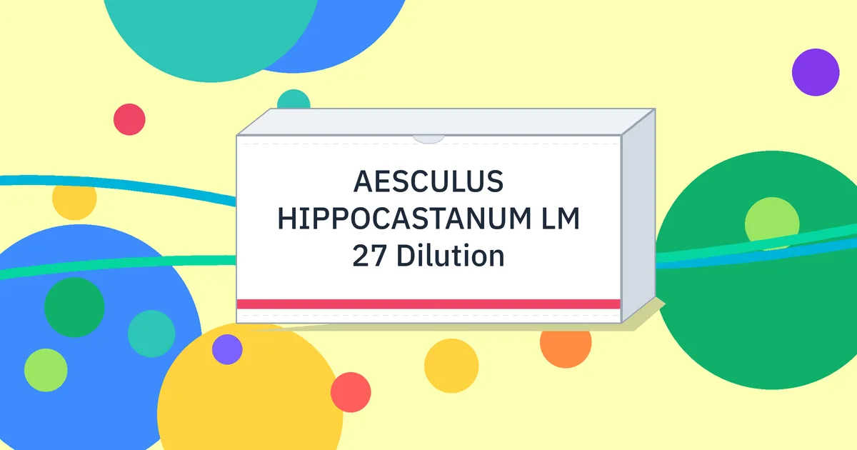 Symbolbild: Packung mit der Aufschrift AESCULUS HIPPOCASTANUM LM 27 Dilution (PZN 12755531) – Verfügbarkeit und Bezug in Apotheken in Frankfurt am Main
