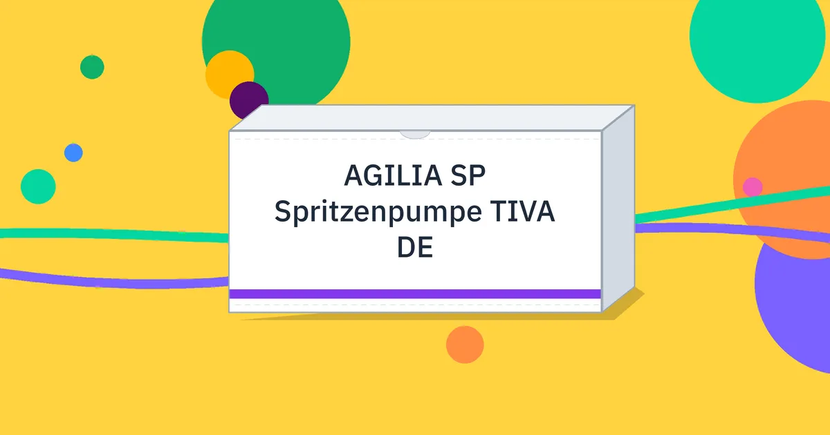 Symbolbild: Packung mit der Aufschrift AGILIA SP Spritzenpumpe TIVA DE (PZN 18058804) – Verfügbarkeit und Bezug in Apotheken in Frankfurt am Main