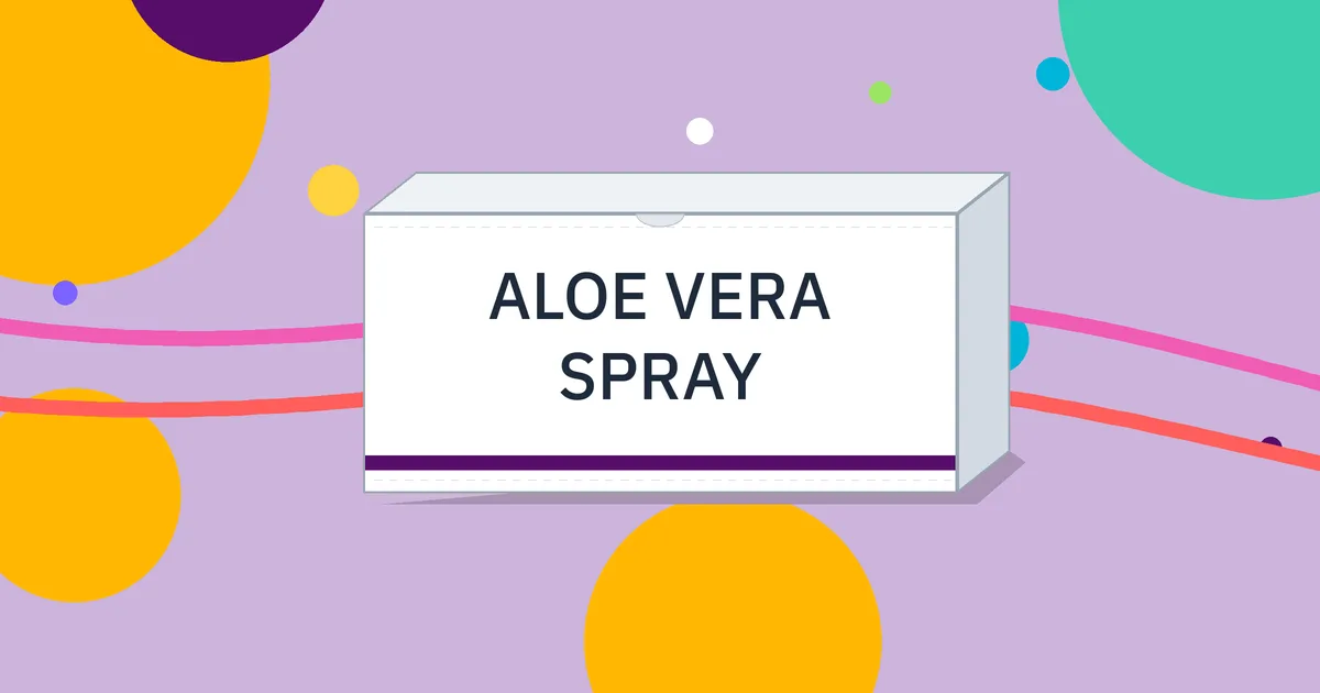 Symbolbild: Packung mit der Aufschrift ALOE VERA SPRAY (PZN 01236590) – Verfügbarkeit und Bezug in Apotheken in Frankfurt am Main