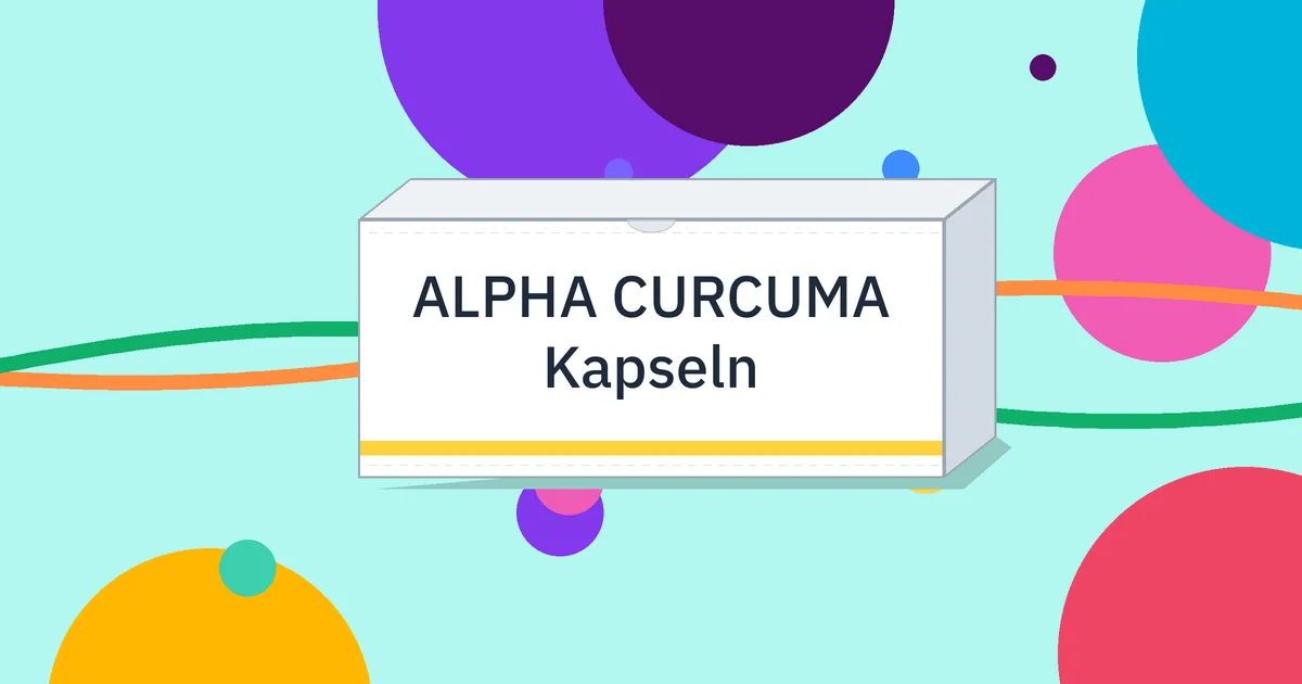Symbolbild: Packung mit der Aufschrift ALPHA CURCUMA Kapseln (PZN 18704658) – Verfügbarkeit und Bezug in Apotheken in Frankfurt am Main