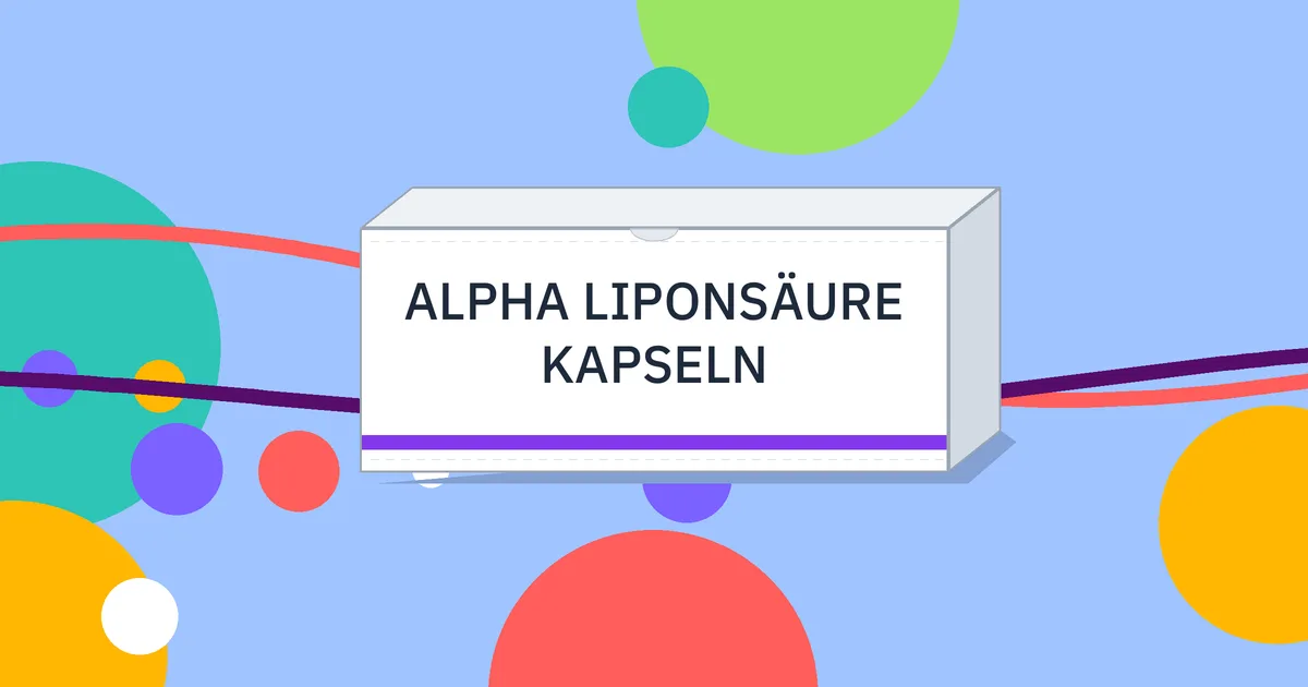 Symbolbild: Packung mit der Aufschrift ALPHA LIPONSÄURE KAPSELN (PZN 10925851) – Verfügbarkeit und Bezug in Apotheken in Frankfurt am Main