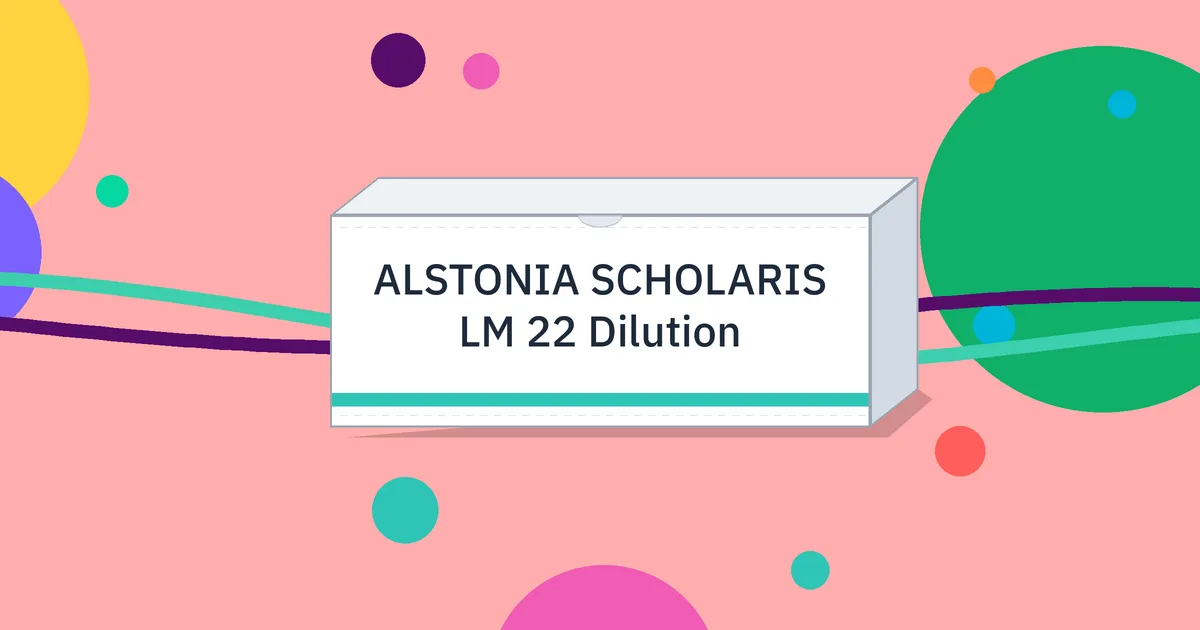 Symbolbild: Packung mit der Aufschrift ALSTONIA SCHOLARIS LM 22 Dilution (PZN 13314929) – Verfügbarkeit und Bezug in Apotheken in Frankfurt am Main