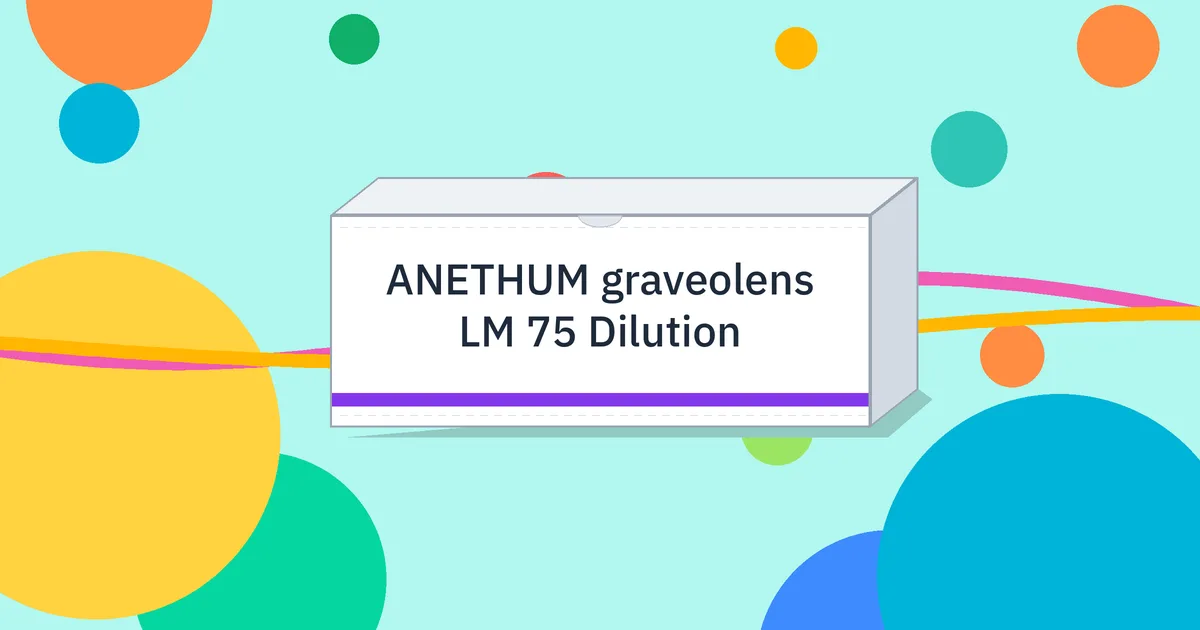 Symbolbild: Packung mit der Aufschrift ANETHUM graveolens LM 75 Dilution (PZN 16008386) – Verfügbarkeit und Bezug in Apotheken in Frankfurt am Main
