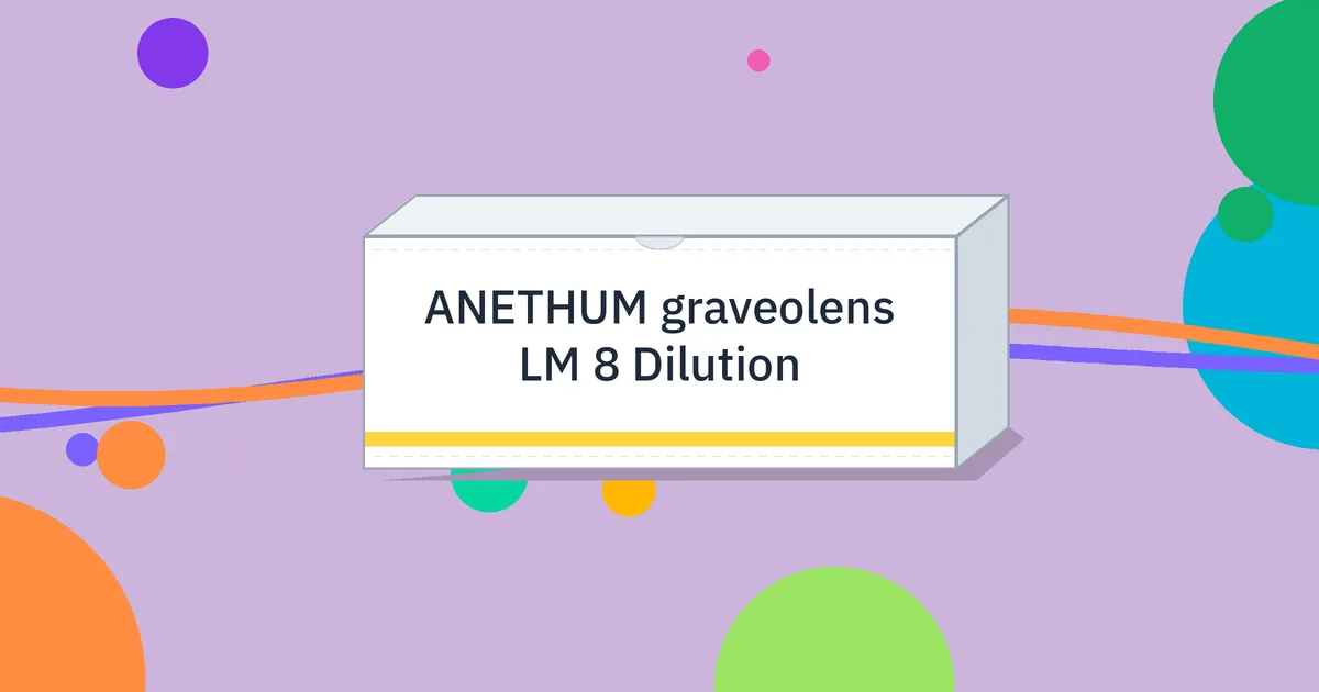 Symbolbild: Packung mit der Aufschrift ANETHUM graveolens LM 8 Dilution (PZN 16008050) – Verfügbarkeit und Bezug in Apotheken in Frankfurt am Main