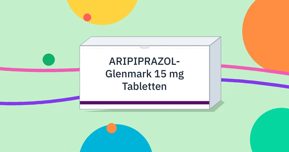 Symbolbild: Packung mit der Aufschrift ARIPIPRAZOL-Glenmark 15 mg Tabletten (PZN 17279070) – Verfügbarkeit und Bezug in Apotheken in Frankfurt am Main
