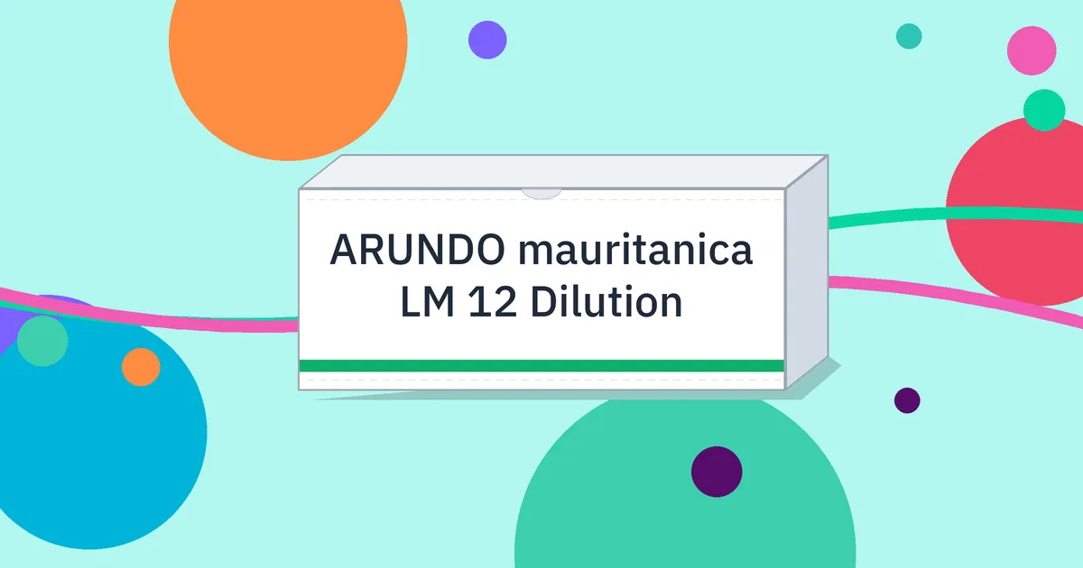 Symbolbild: Packung mit der Aufschrift ARUNDO mauritanica LM 12 Dilution (PZN 08449521) – Verfügbarkeit und Bezug in Apotheken in Frankfurt am Main
