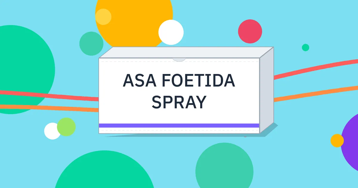 Symbolbild: Packung mit der Aufschrift ASA FOETIDA SPRAY (PZN 15893682) – Verfügbarkeit und Bezug in Apotheken in Frankfurt am Main