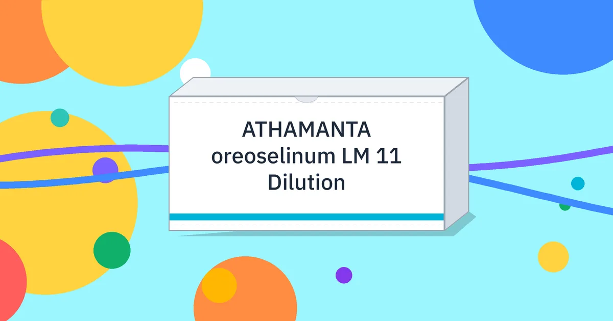 Symbolbild: Packung mit der Aufschrift ATHAMANTA oreoselinum LM 11 Dilution (PZN 13405810) – Verfügbarkeit und Bezug in Apotheken in Frankfurt am Main