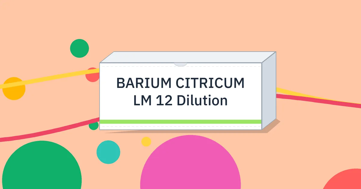 Symbolbild: Packung mit der Aufschrift BARIUM CITRICUM LM 12 Dilution (PZN 12789381) – Verfügbarkeit und Bezug in Apotheken in Frankfurt am Main