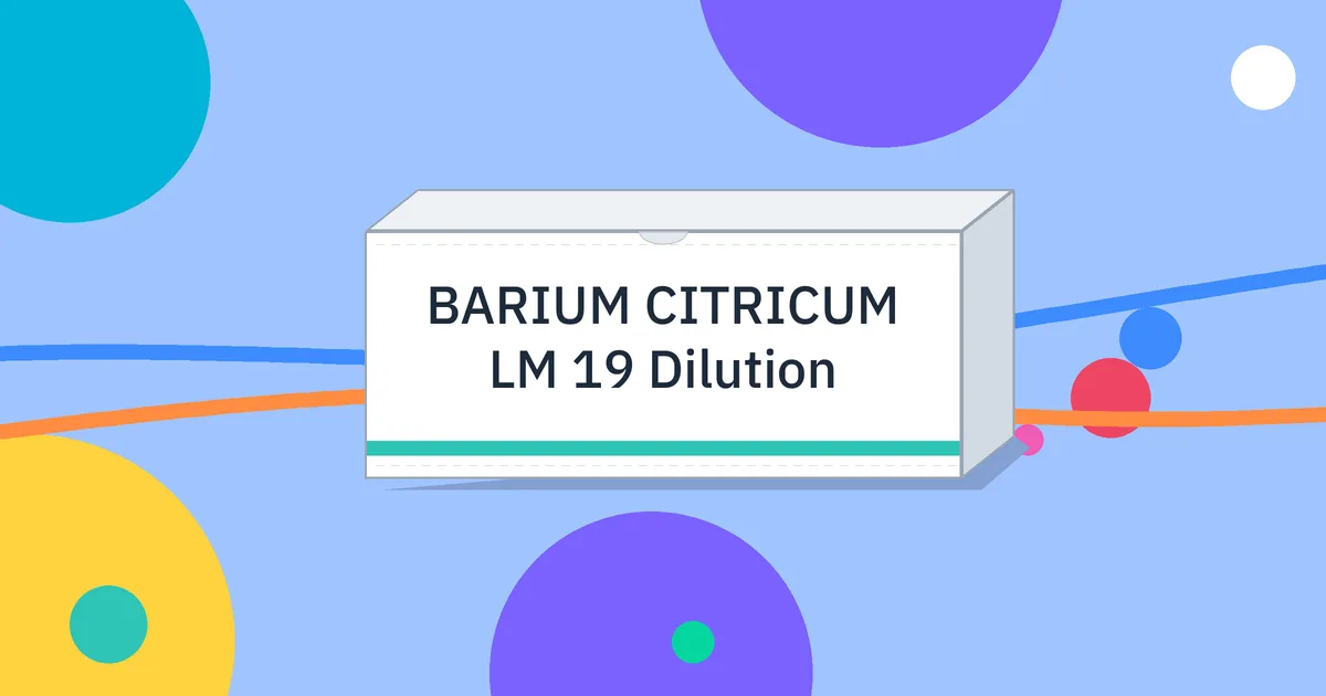 Symbolbild: Packung mit der Aufschrift BARIUM CITRICUM LM 19 Dilution (PZN 12789470) – Verfügbarkeit und Bezug in Apotheken in Frankfurt am Main