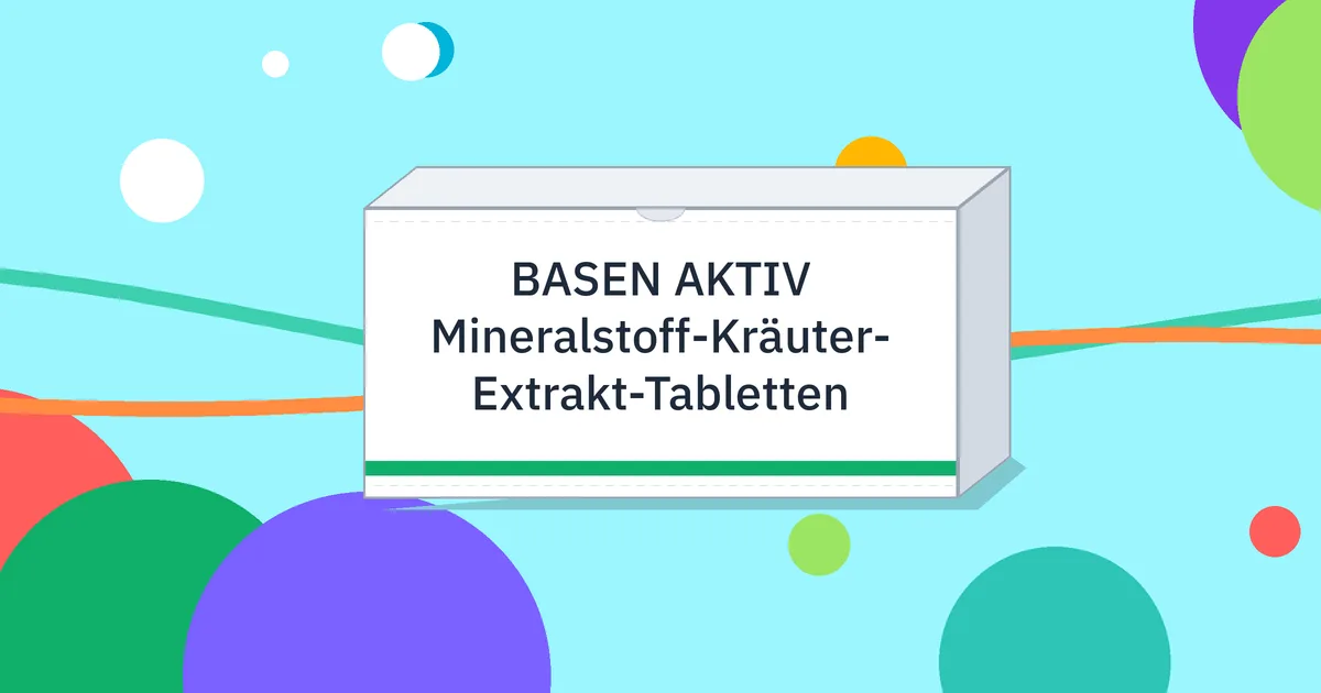Symbolbild: Packung mit der Aufschrift BASEN AKTIV Mineralstoff-Kräuter-Extrakt-Tabletten (PZN 18316005) – Verfügbarkeit und Bezug in Apotheken in Frankfurt am Main