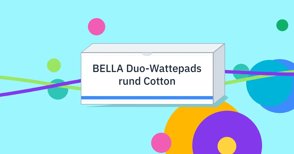 Symbolbild: Packung mit der Aufschrift BELLA Duo-Wattepads rund Cotton (PZN 11277207) – Verfügbarkeit und Bezug in Apotheken in Frankfurt am Main