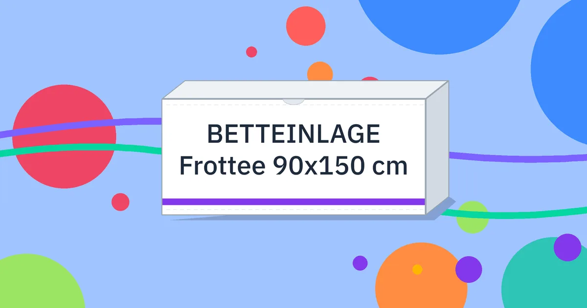Symbolbild: Packung mit der Aufschrift BETTEINLAGE Frottee 90x150 cm (PZN 03375835) – Verfügbarkeit und Bezug in Apotheken in Frankfurt am Main