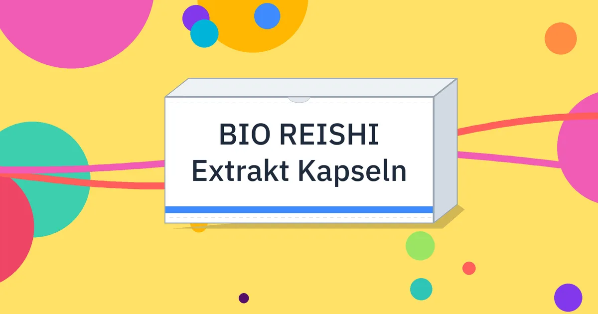 Symbolbild: Packung mit der Aufschrift BIO REISHI Extrakt Kapseln (PZN 17627080) – Verfügbarkeit und Bezug in Apotheken in Frankfurt am Main