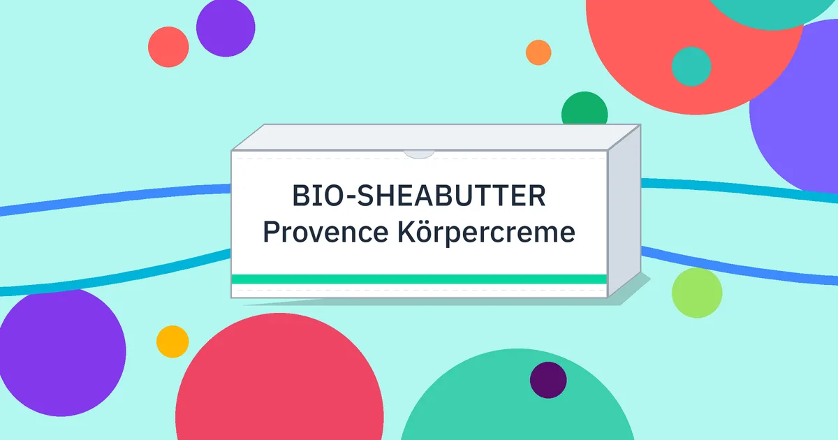 Symbolbild: Packung mit der Aufschrift BIO-SHEABUTTER Provence Körpercreme (PZN 17415679) – Verfügbarkeit und Bezug in Apotheken in Frankfurt am Main
